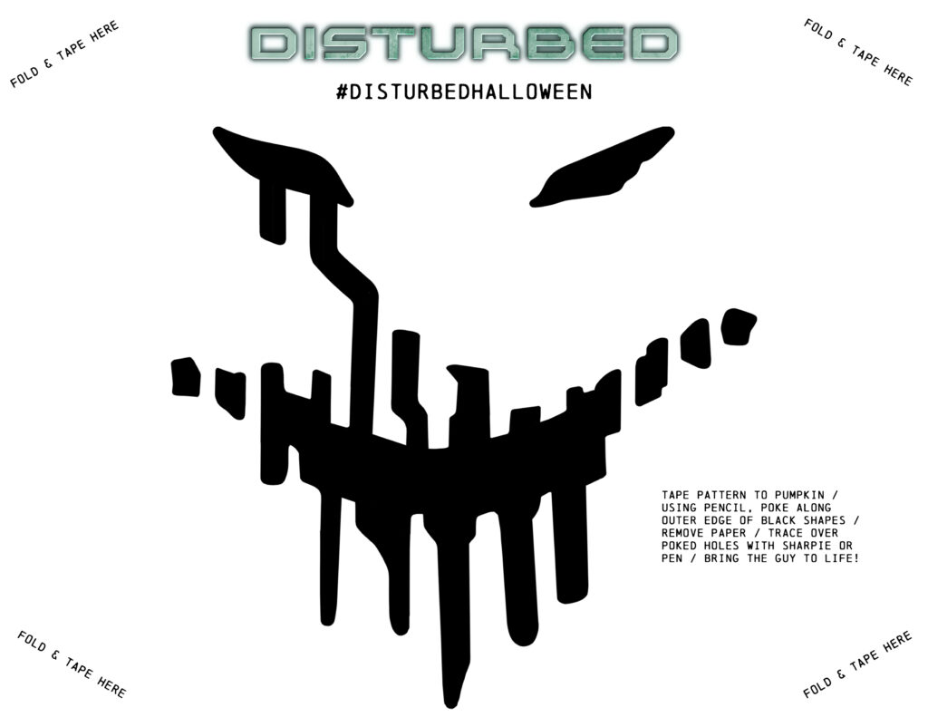 New Disturbed Pumpkin Carving Stencil – Disturbed